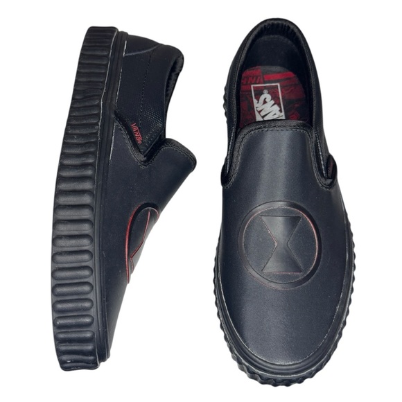 Vans | Shoes | Vans X Marvel Classic Slip On Black Widow Sneaker Shoe ...